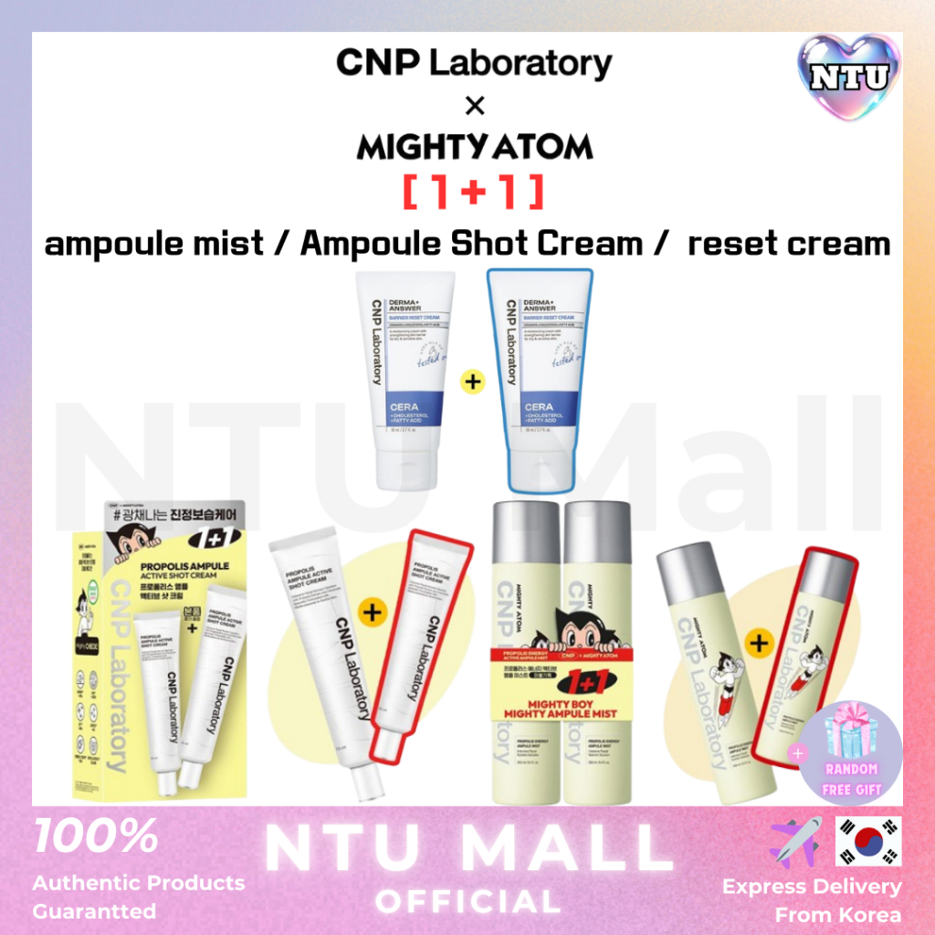 [NEW] CNP x ATOM Collaboration Ampoule Mist / Ampoule Shot Cream ...