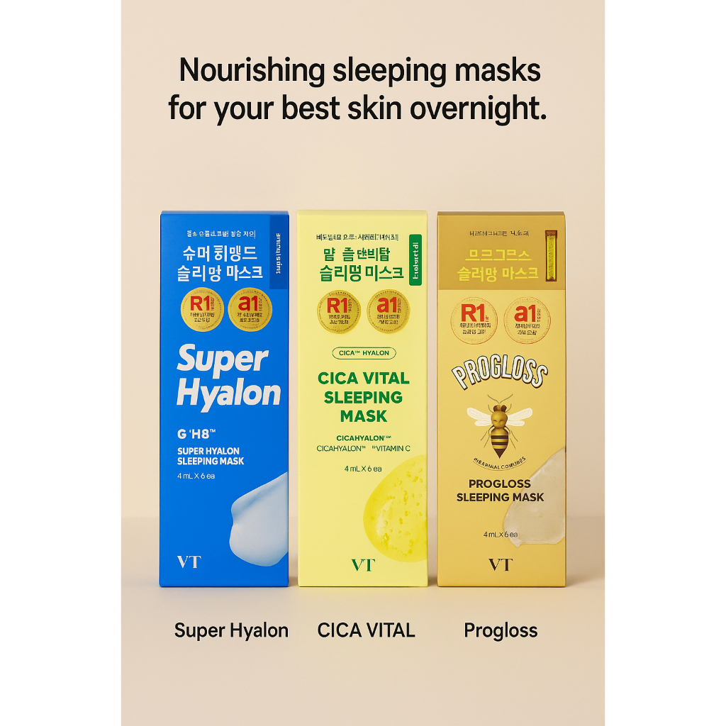 [Daiso Korea] VT COSMETICS Sleeping Mask (4ml × 6 pcs) : Super Hyalon ...