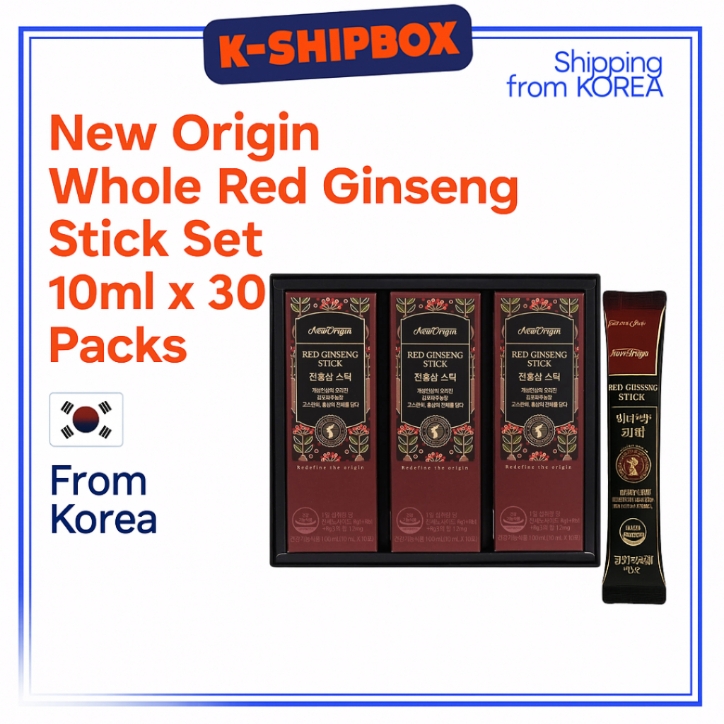 [New Origin] Whole Red Ginseng Stick Set 10ml x 30 Packs | Korean ...