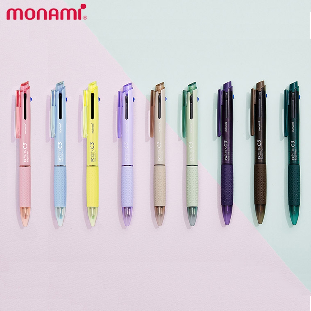 Monami FX Zeta C3 3 color ballpoint pen multi pen korean ballpoint pen ...