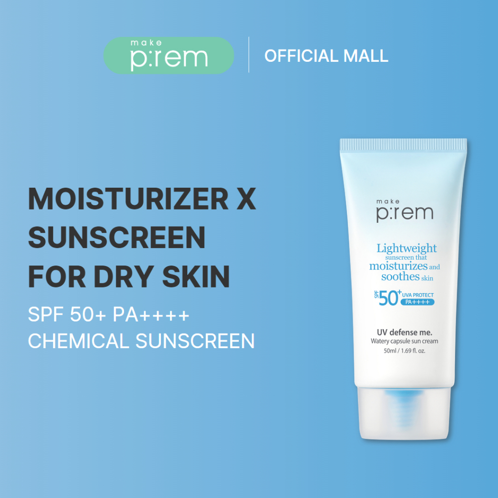 MAKE PREM UV Defense Me. Watery Capsule Face Sunscreen Sunblock SPF 50 ...
