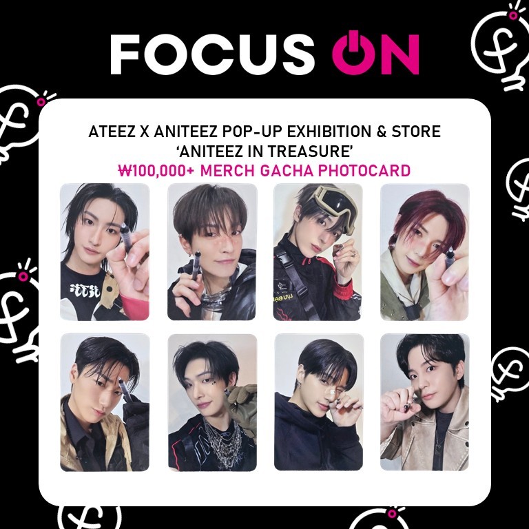 ATEEZ POP-UP ANITEEZ IN TREASURE ₩100,000+ MERCH GACHA PHOTOCARD ...