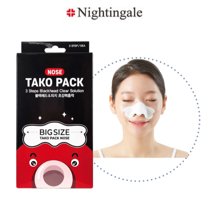 NIGHTINGALE 3 Step Tako Pack Nose 5 Sheets - Blackhead Removal, Pore ...