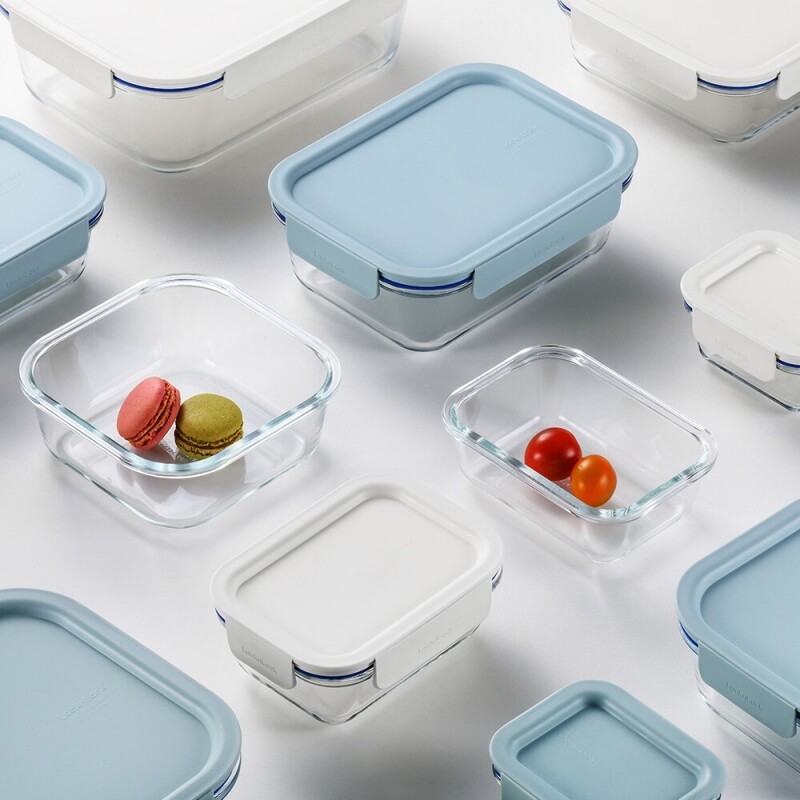 LocknLock The Clear Safety Heat-Resistant Glass Case Stackable ...