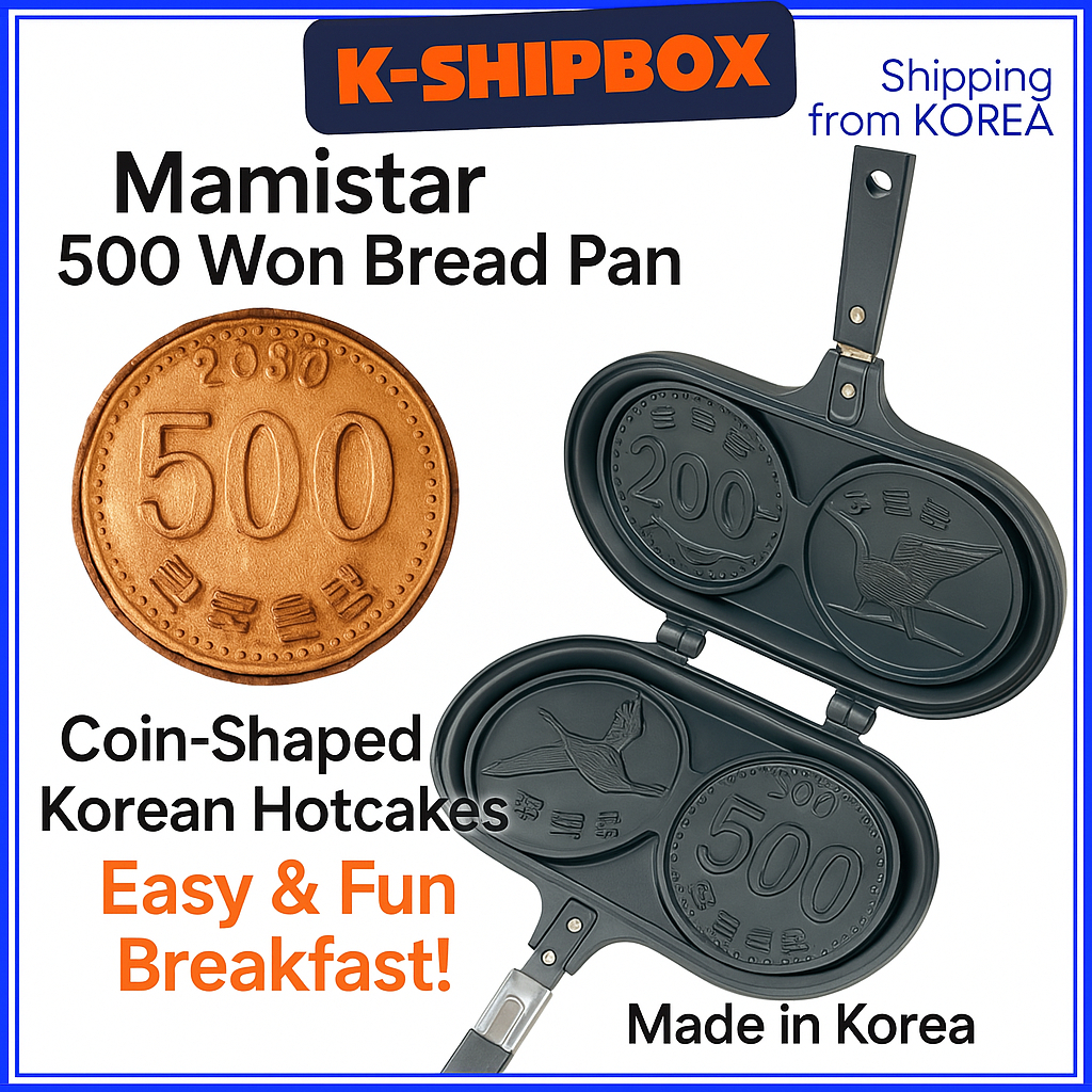 Mamistar Korean 500 Won Coin Pancake Pan | Double-Sided Non-Stick ...