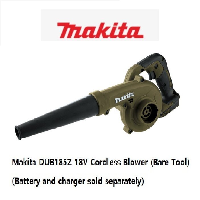 Makita DUB185 18V Cordless Blower (Bare Tool) / DARK GREEN / Battery and charger sold separately ...