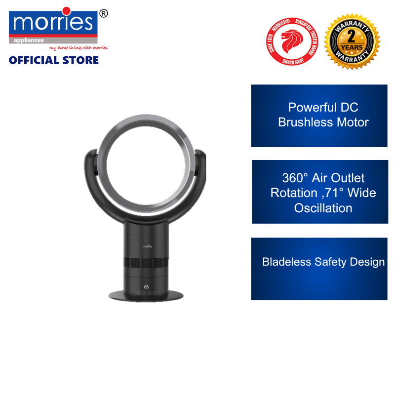 Morries MS4465DCDF Bladeless DC Fan (BLDC Motor) Black | Shopee Philippines