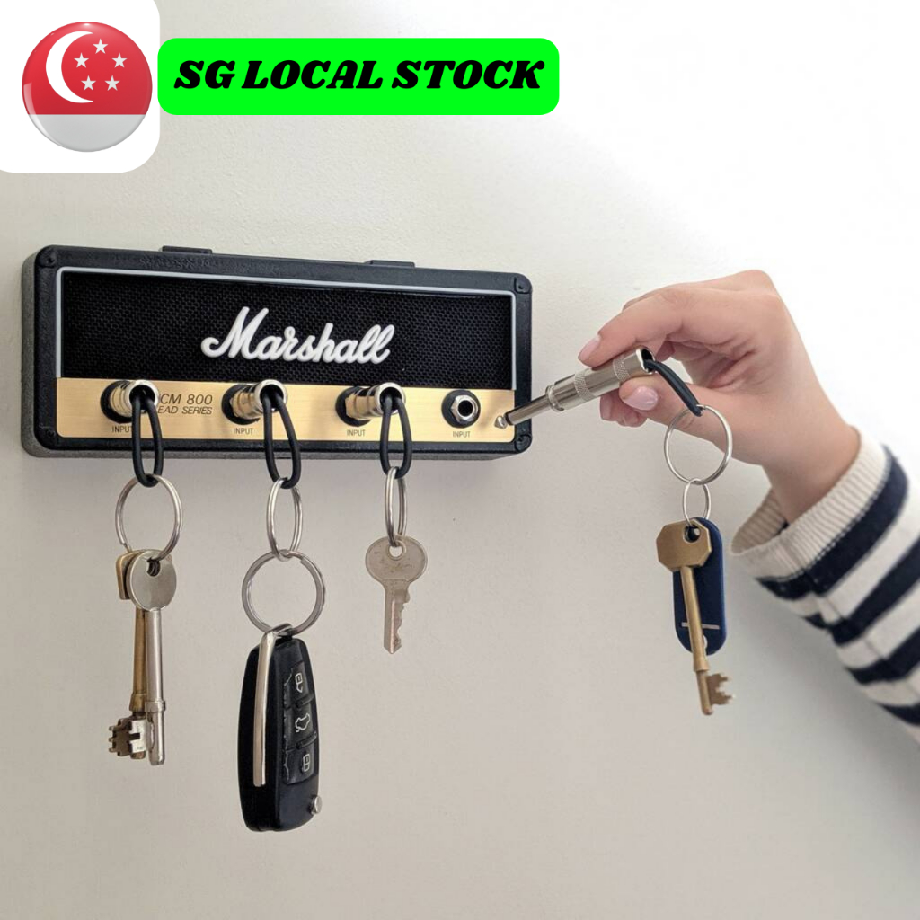Marshall Amplifier Key Holder - Wall Key Storage, Guitar Plug Keychain ...