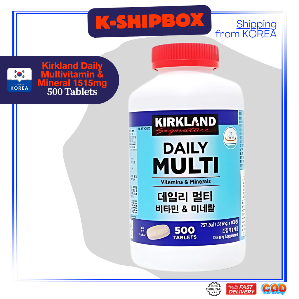 Kirkland Signature Daily Multivitamin 1515mg x 500 Tablets | Complete Vitamin and Mineral ...
