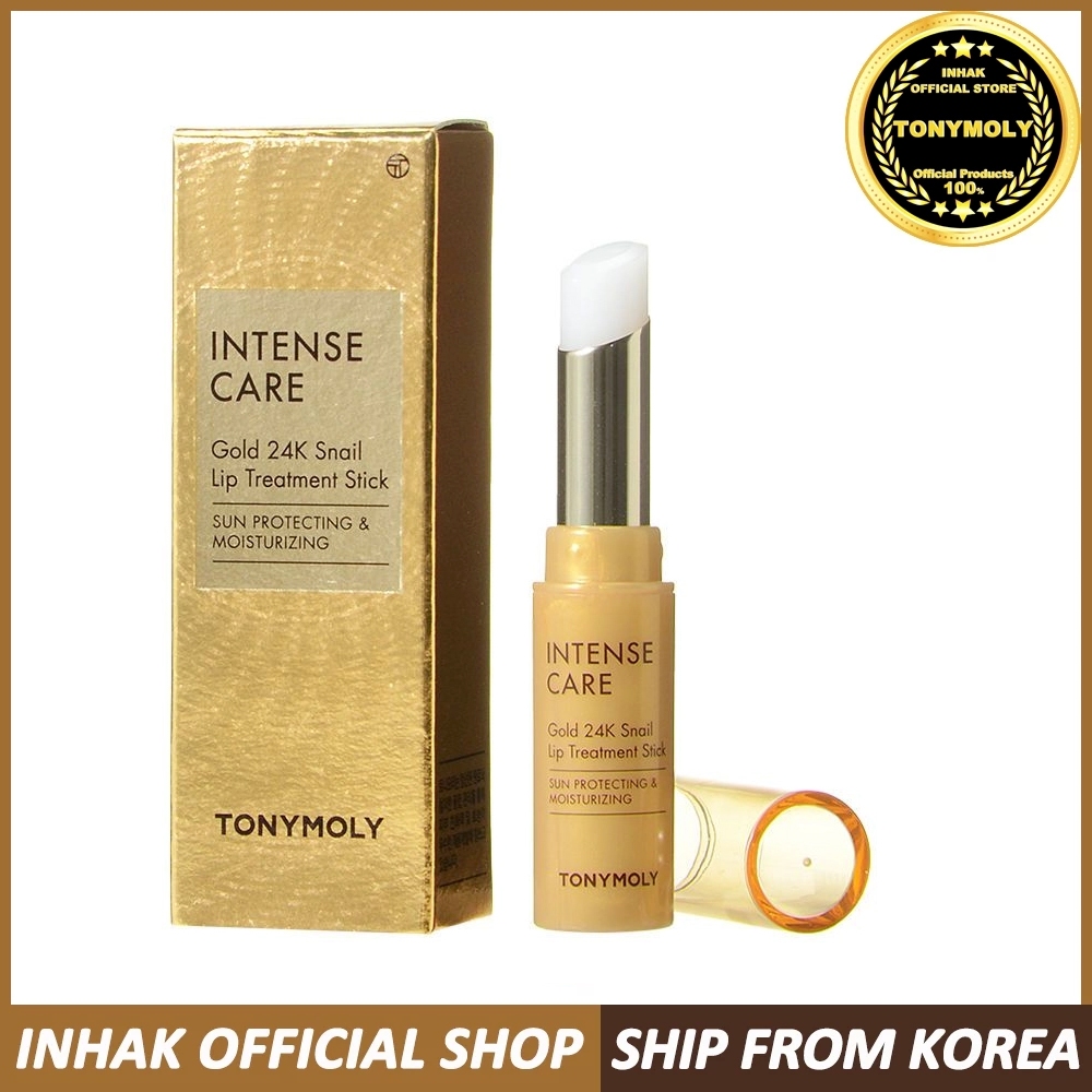 TONYMOLY Intense Care Gold 24K Snail Lip Treament Stick 3.5g | Shopee ...