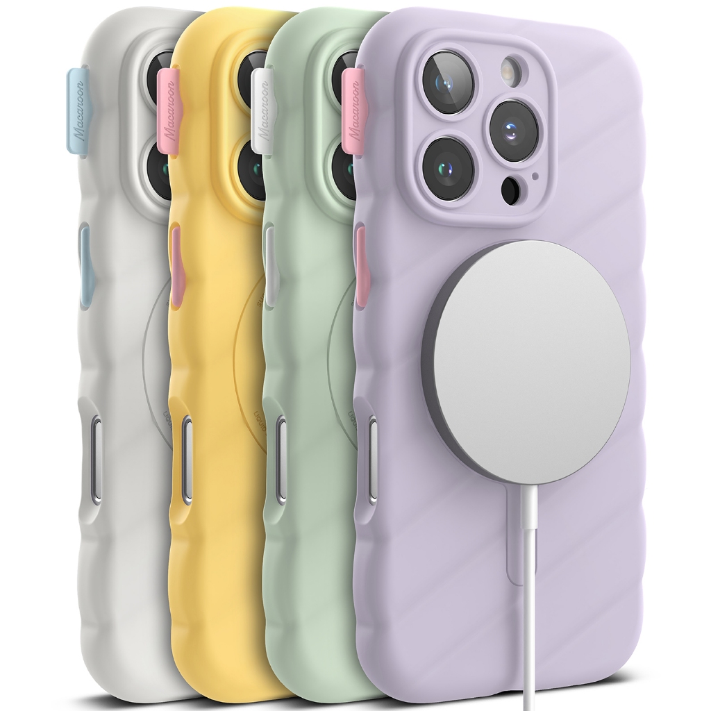 Ringke Macaron Silicone Magnetic for iPhone 16 Pro Colorful Soft ...