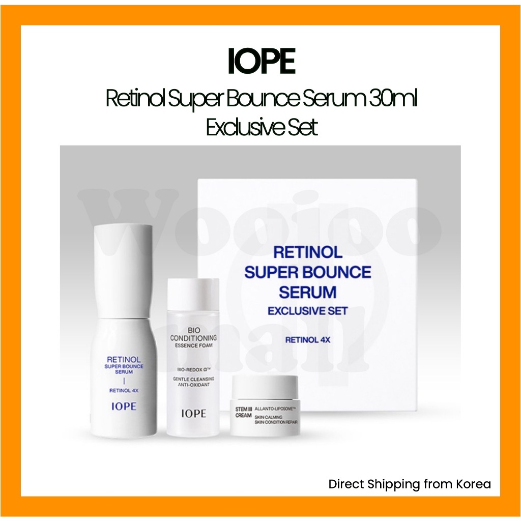 [IOPE] Retinol Super Bounce Serum 30ml Exclusive Set / Korean Serum ...