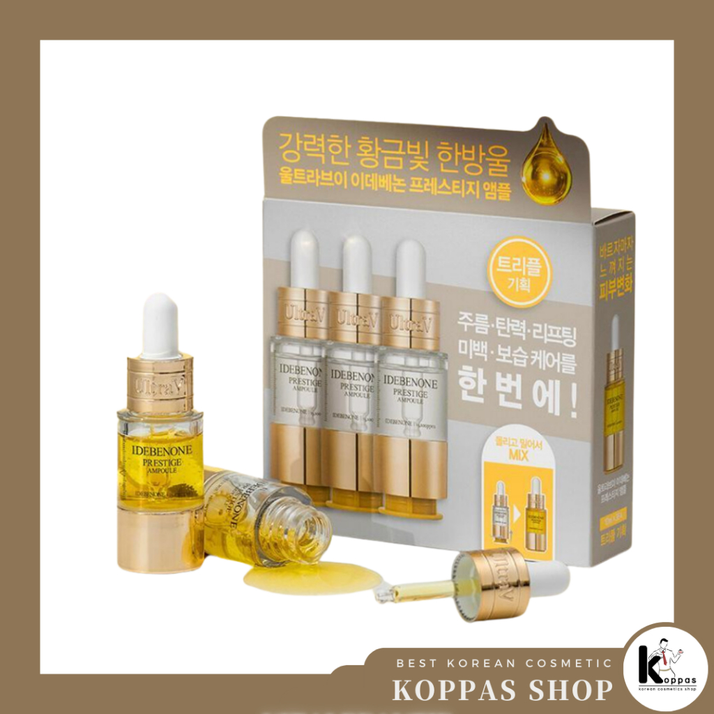 [Ultra V] Idebenone Prestige Ampoule 3pc SET (Wrinkle Care/Skin Firming ...