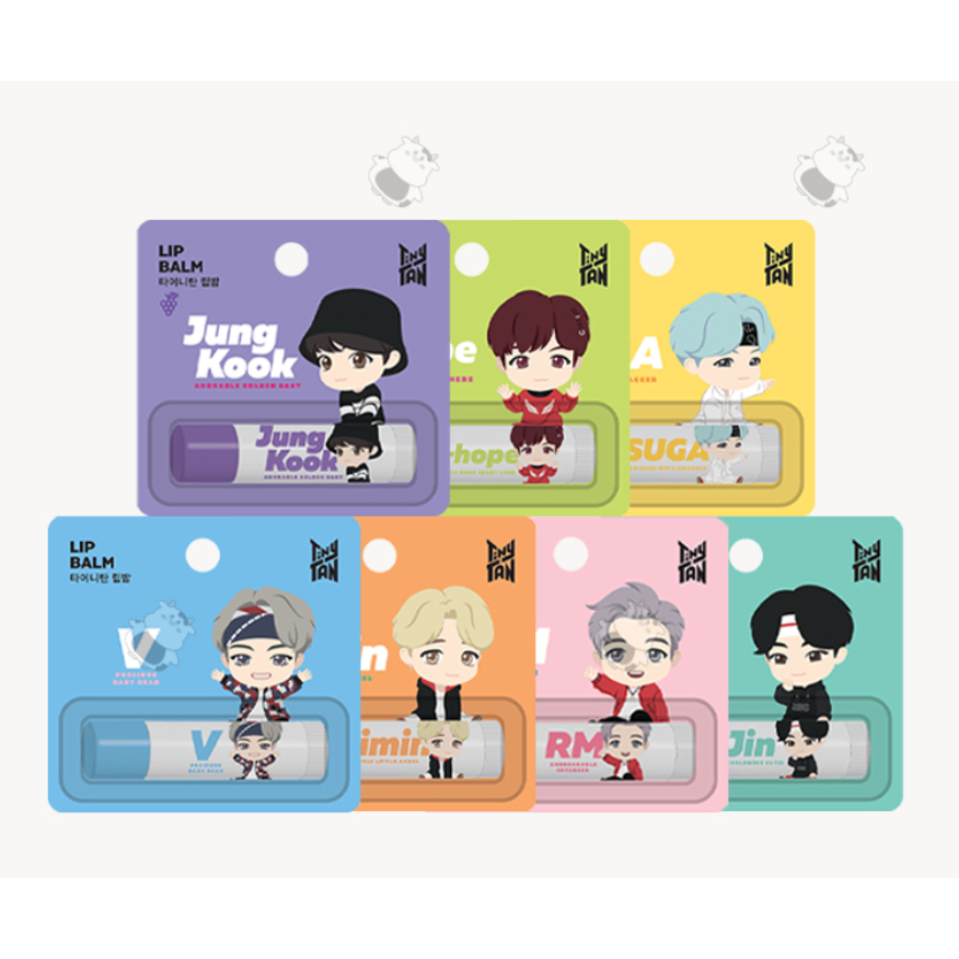 TinyTAN BTS Lip Balm Collection ALL set 7 piece set | Shopee Philippines