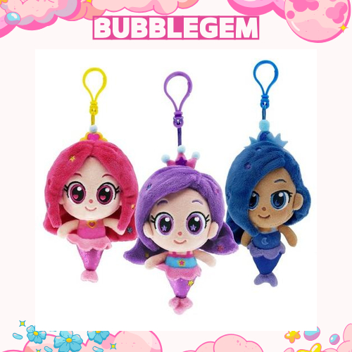 Rainbow Bubblegem Plush Keyring - Mermaid Edition (3 Types: Purple Star ...
