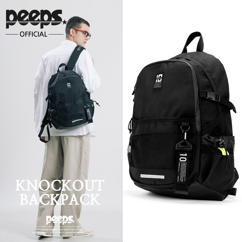 PEEPS knockout backpack(Black) | Shopee Philippines