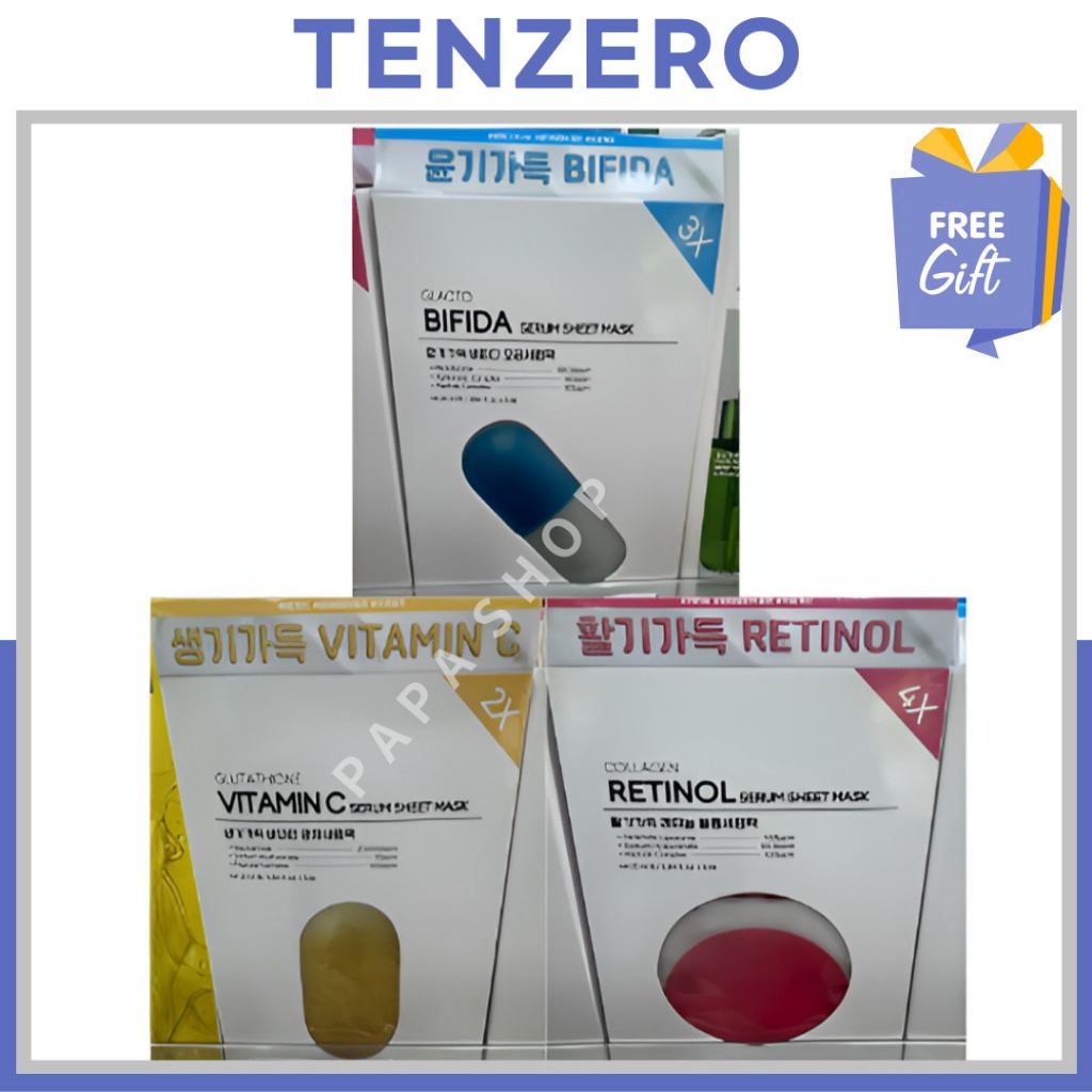 TENZERO 3-Step Facial Mask Set | Bifida, Vitamin C, Retinol | Skin Care ...