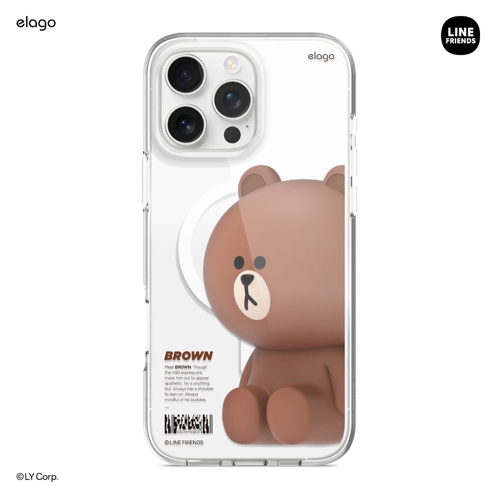 Elago | LINE FRIENDS BROWN & SALLY Magnetic Hybrid Case Compatible for ...