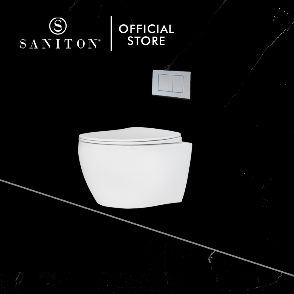SANITON Alyssa ST2611-AB Wall Hung Toilet Bowl (Upgraded with Anti ...