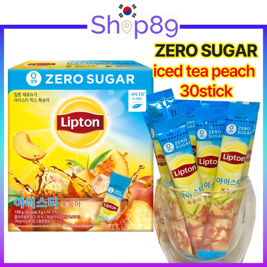 Lipton Zero Sugar Iced Tea Mix Peach 30 pieces / stick type / shipped ...