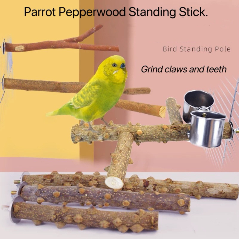 Parrot standing stick, pepper wood standing stick, claw and tooth grind ...