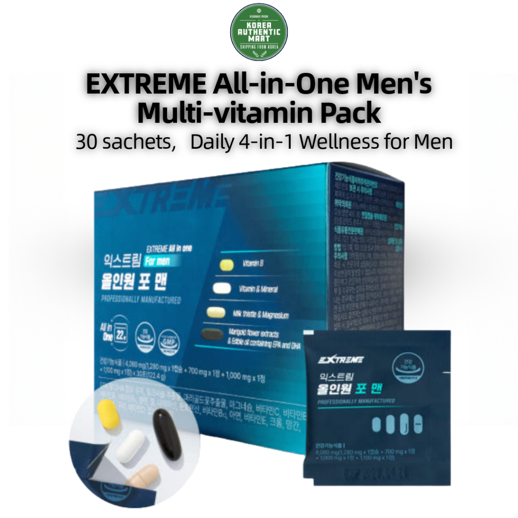 EXTREME All-in-One Men's Multivitamin packs, men supplement – 30 ...