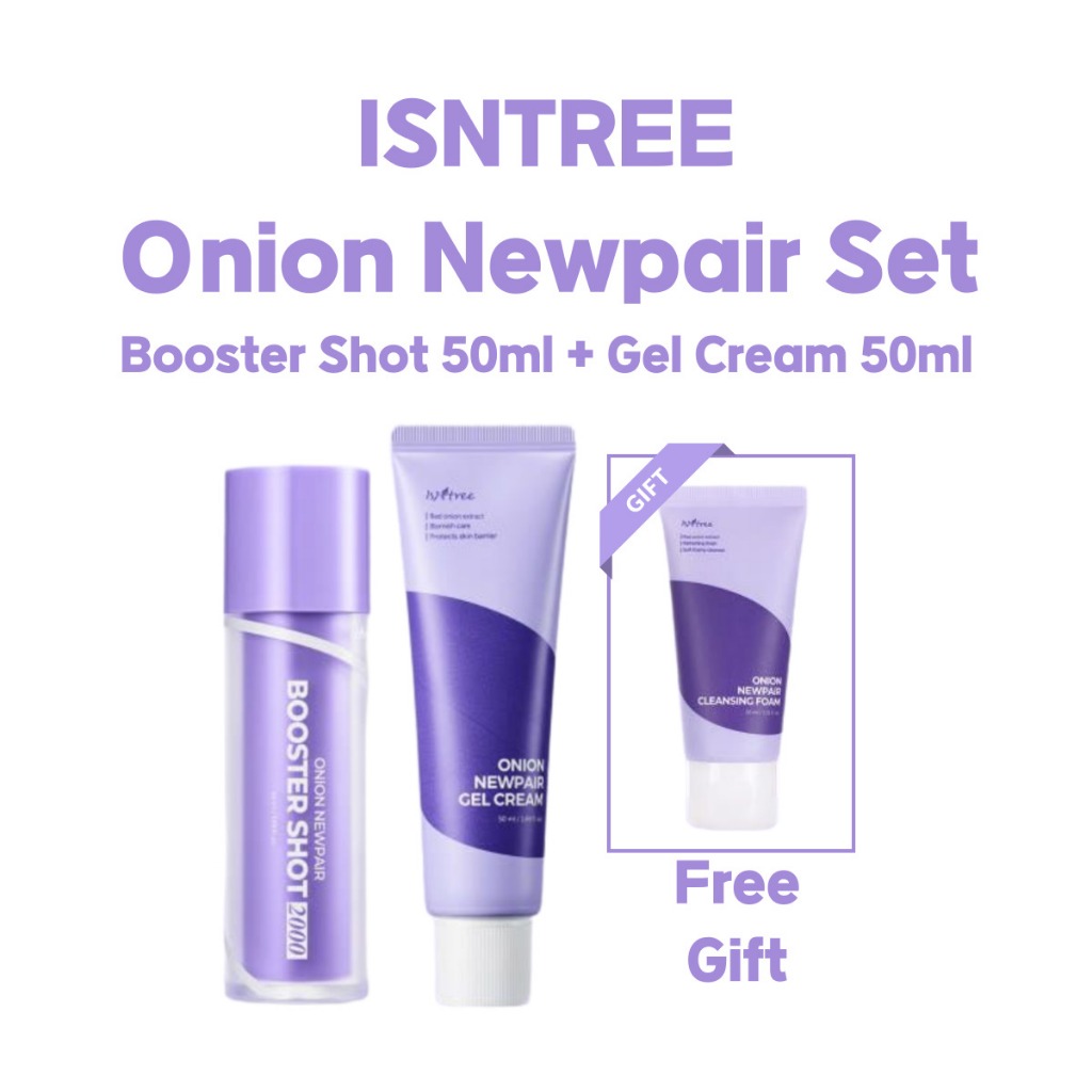 ISNTREE Onion Newpair Set - Booster Shot 50ml + Gel Cream 50ml, Free ...