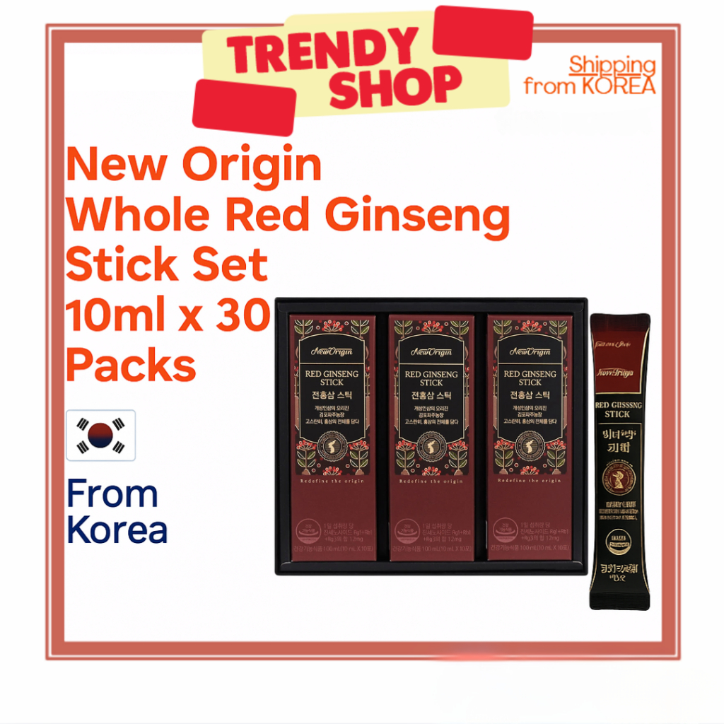 [New Origin] Whole Red Ginseng Stick Set 10ml x 30 Packs | Korean ...