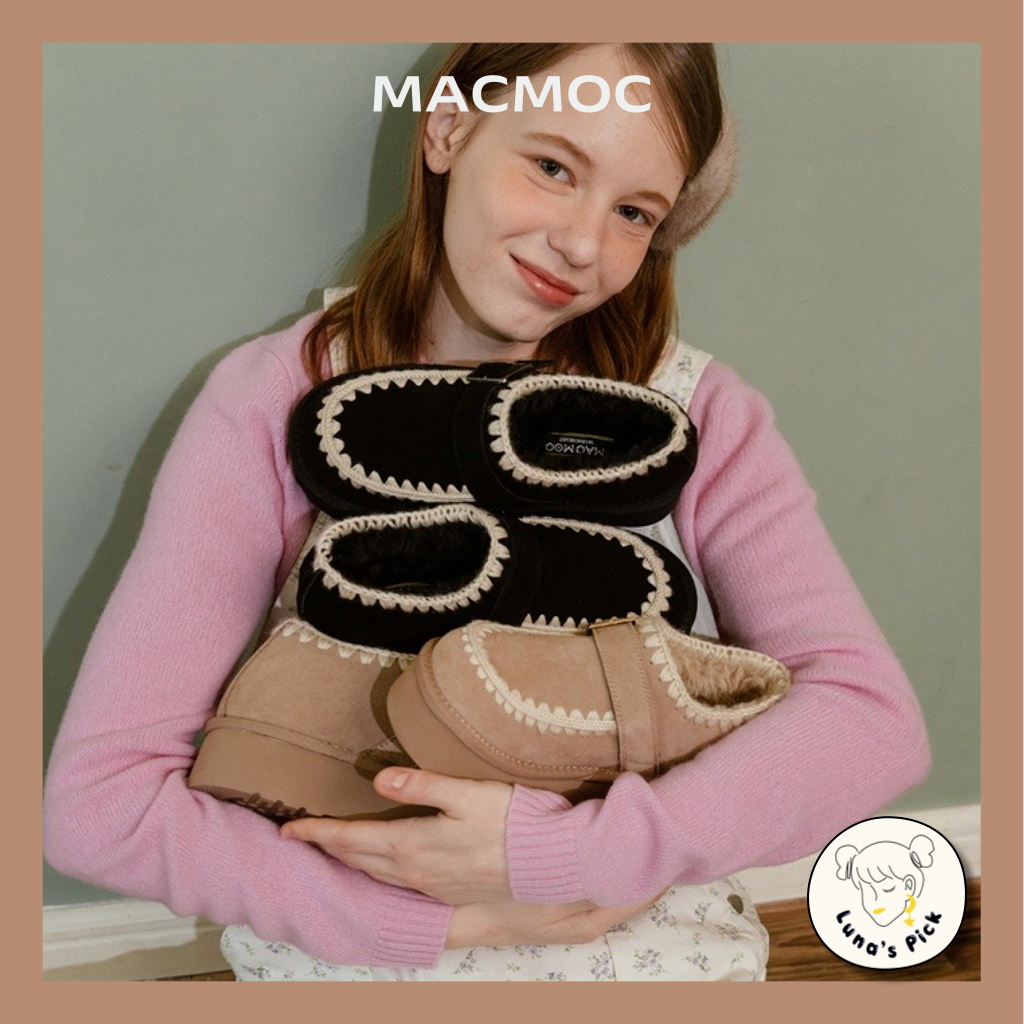 MACMOC Bbodeuk Natural Cowhide Stitch Detail Winter Loafers (4cm) 3colors | Shopee Philippines