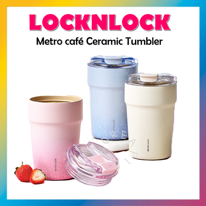 [LocknLock] Metro Cafe Ceramic Tumbler 400ml LHC4356 (Vanilla ...
