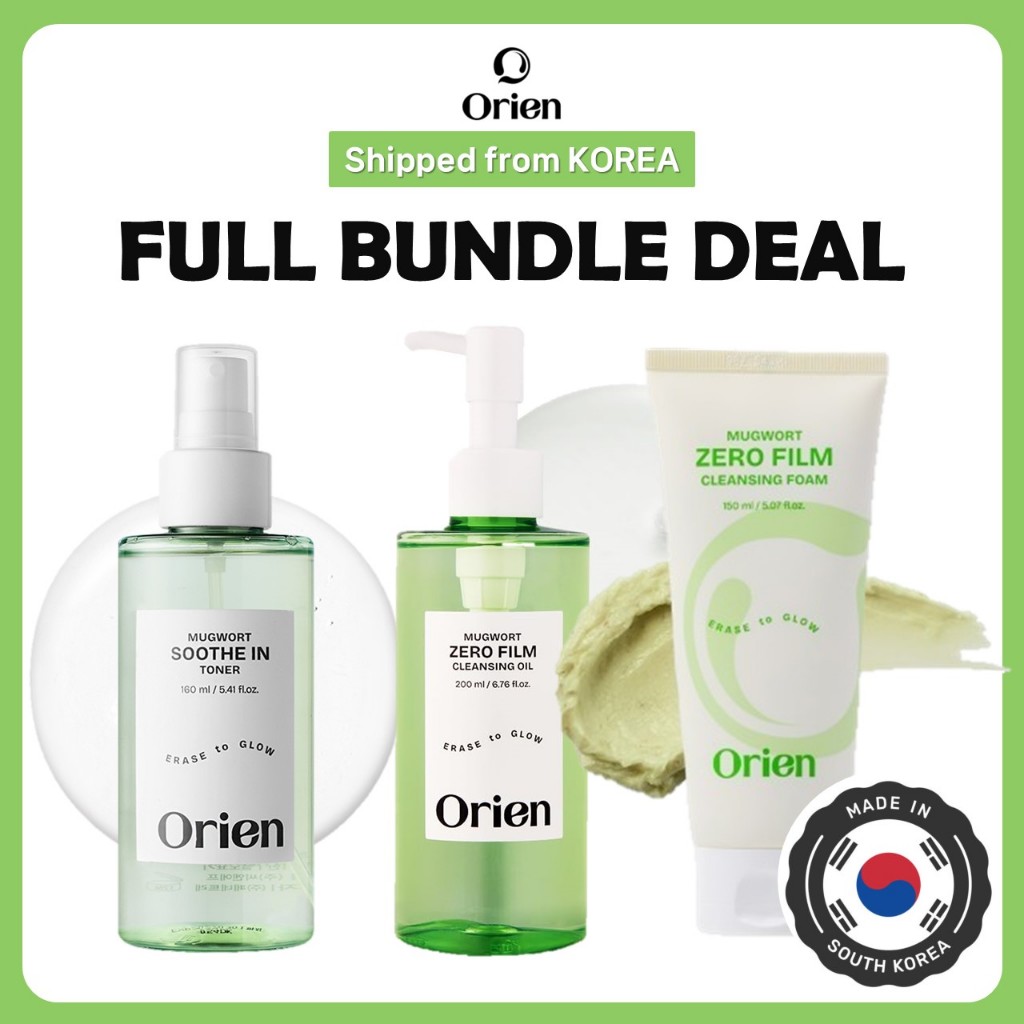 Orien Mugwort Soothe In Toner 160ml/Mugwort Zero Film Cleansing Foam ...