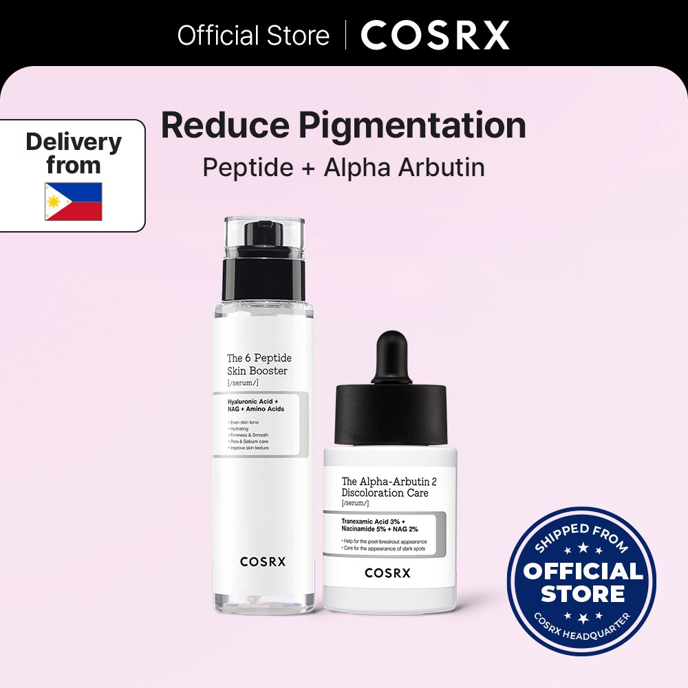 [COSRX OFFICIAL] Reduce Pigmentation Set: Alpha-Arbutin 2 Serum + Peptide Booster | Shopee ...