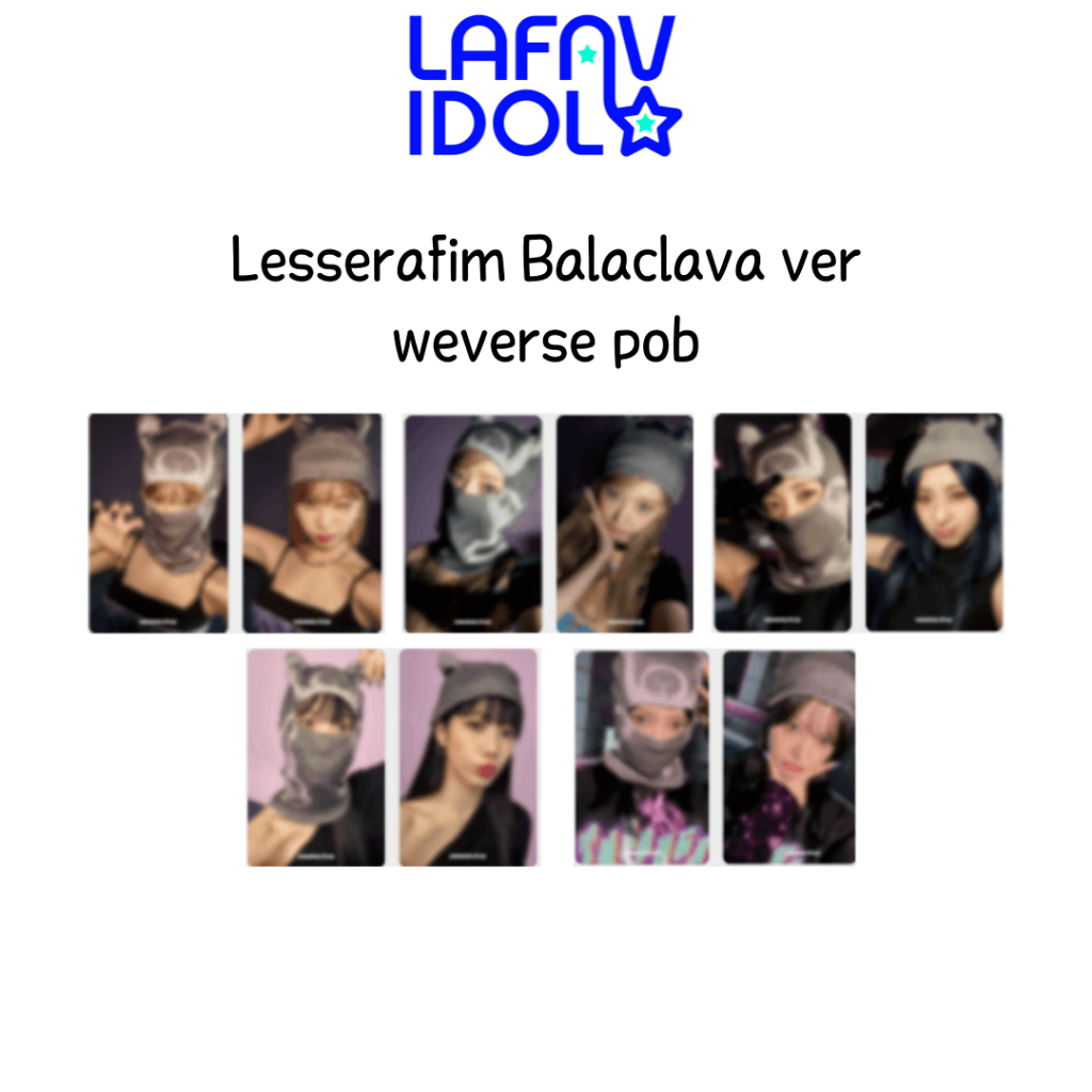 [PHOTOCARD ONLY] LE SSERAFIM 'CRAZY' (BALACLAVA ver.) Weverse shop POB ...