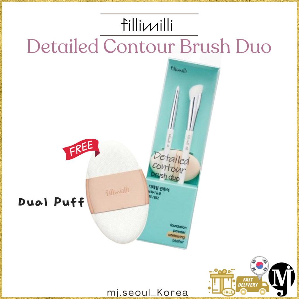 fillimilli Detailed Contour Brush Duo(Free:Dual Puff) | Shopee Philippines