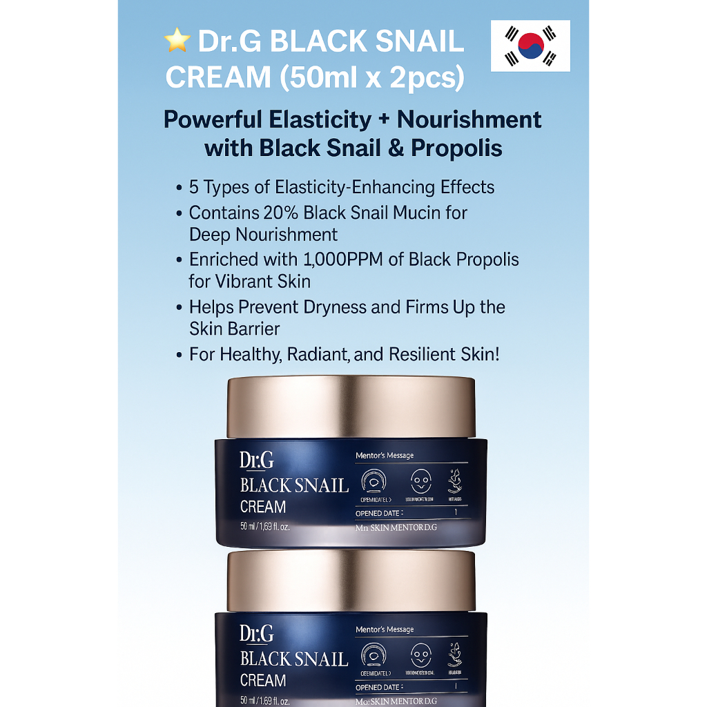 Dr.G Black Snail Cream (50ml x 2pcs) | Shopee Philippines
