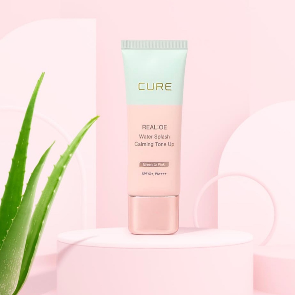 Cure REAL:OE Water Splash Calming Tone Up 40g SPF50+ PA++++ | Shopee ...