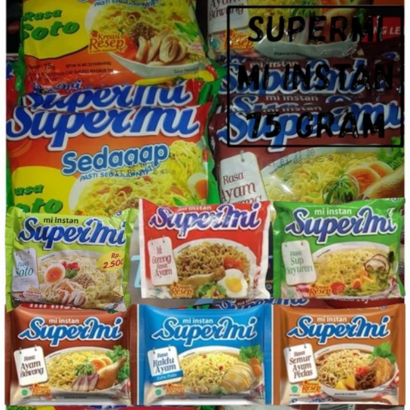 Supermi Instant Noodles Soup & Fried All Flavor Variants Price for 1bks ...