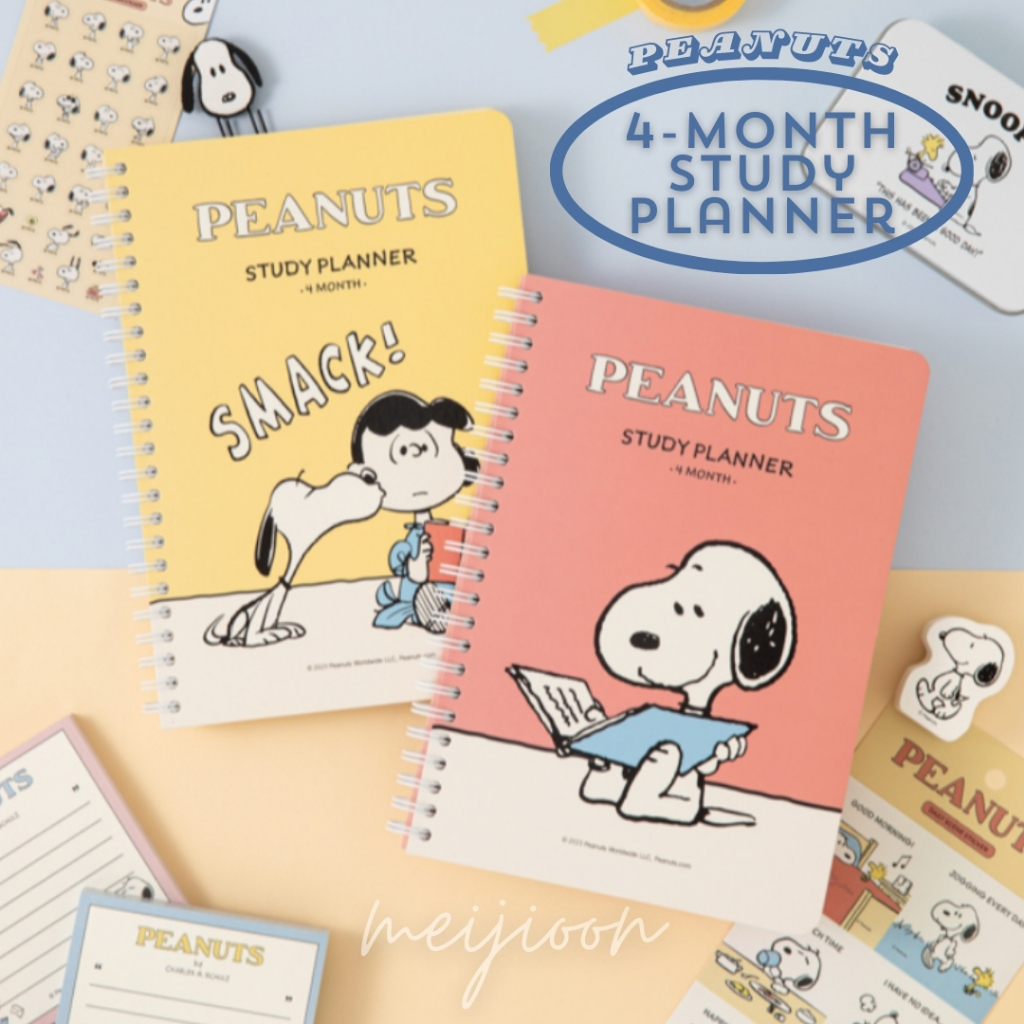 ♥from KOREA♥ PEANUTS, Snoopy and Friends Lovely Study Planner for 4 ...