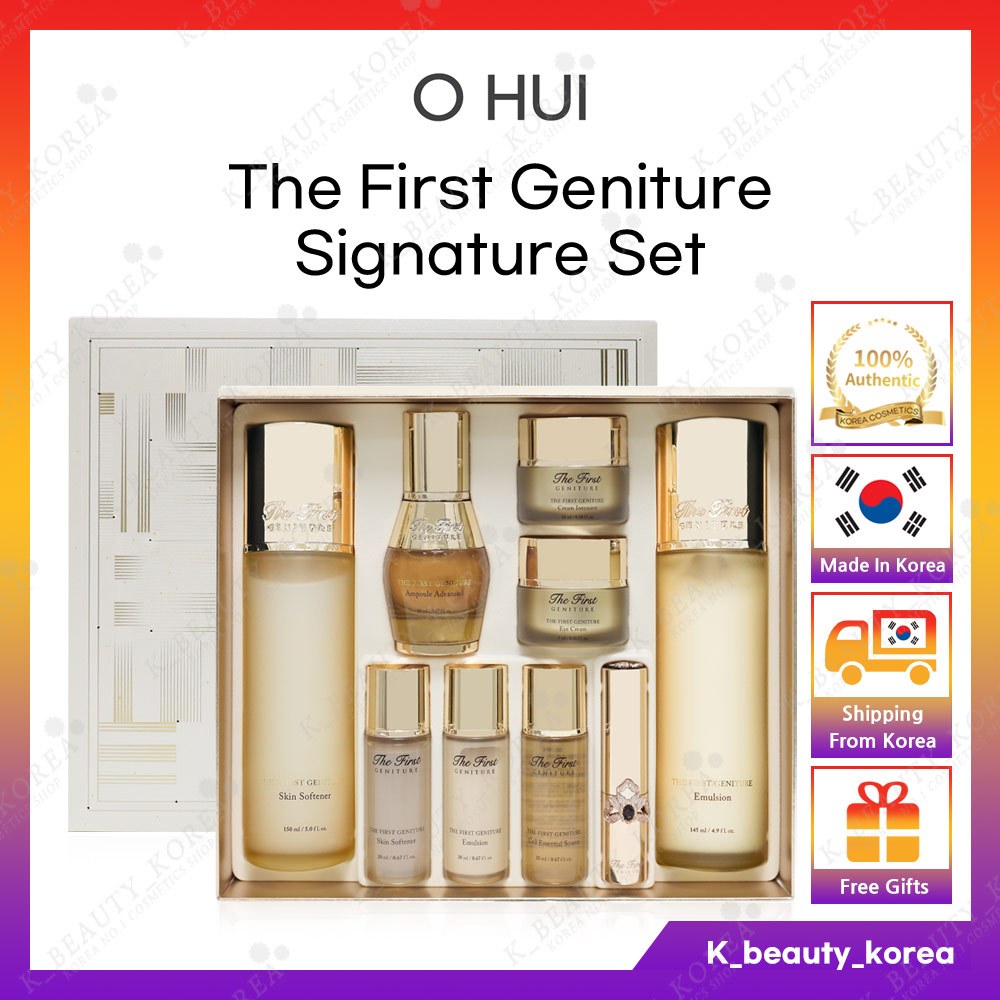 [O HUI] The First Geniture Signature Set (Skin Softener+Emulsion+Ampoule) / Skin Care ...