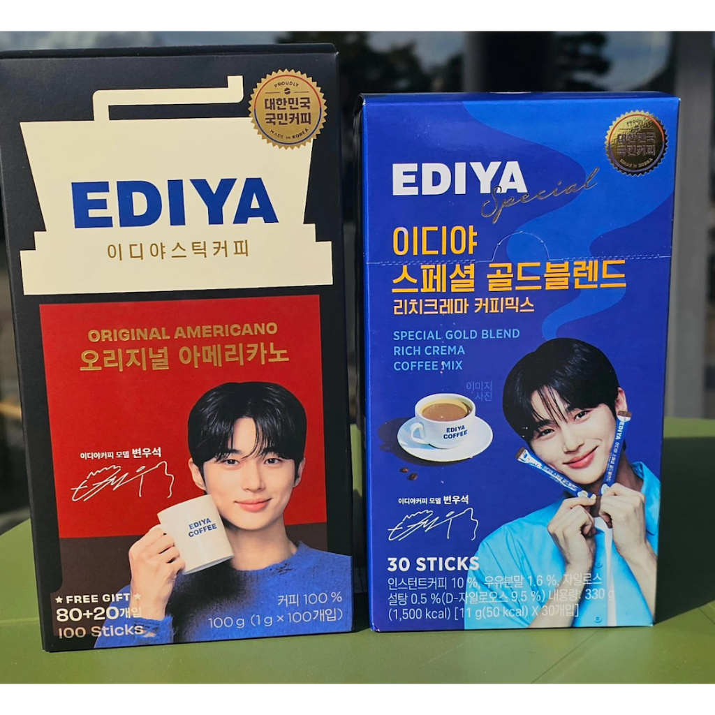 *With Byeon Woo Seok photocards* [Ediya Coffee] Special Gold Blend ...