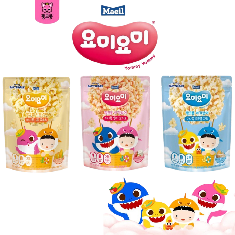 [Maeil] YomiYomi Pinkfong Baby Shark Mini Pop 25g (Triple Cheese ...