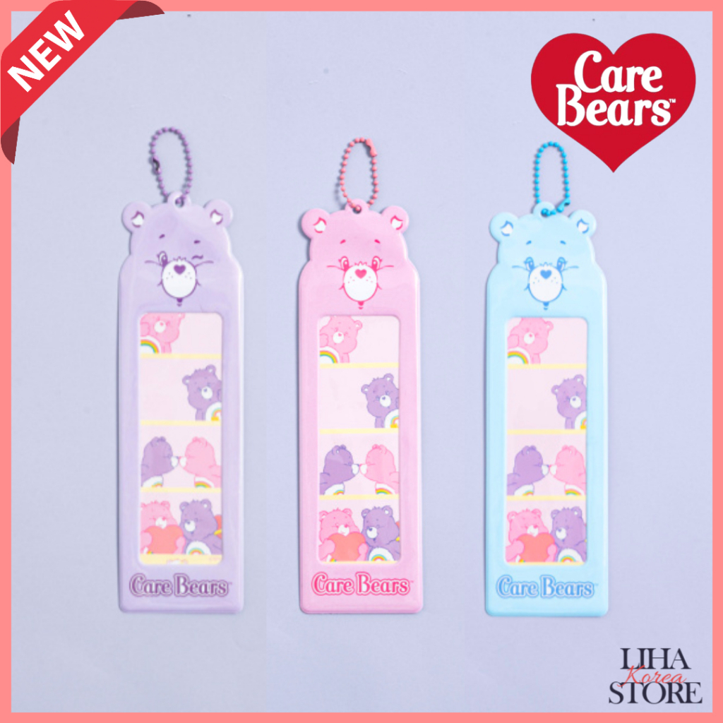 Care Bears 4Cut Photo Holder CareBears 4cut Album Keychains Care Bears Photo Card Keyring ...