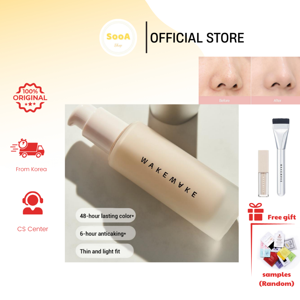 WAKEMAKE Water Velvet Cover Foundation 30mL | Shopee Philippines
