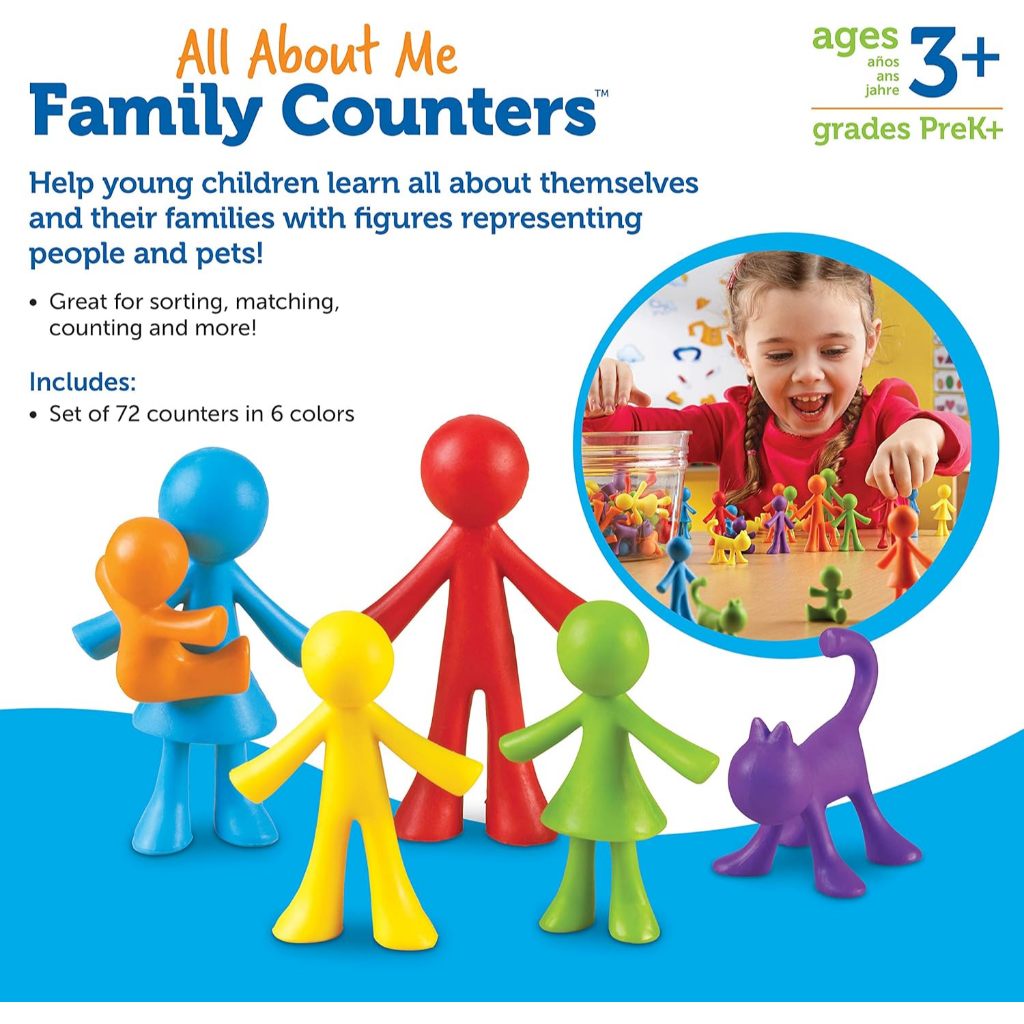 Learning Resources LER3372 All About Me Family Counters (Set of 72 ...