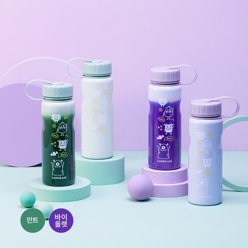 LocknLock School Fit Switch Color Stainless Steel Water Bottle 500ml ...