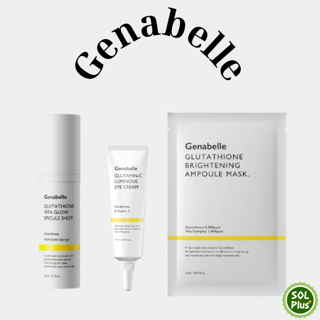 GENABELLE Glutathione Brightening Whitening Ampoule Eye Cream Mask Pack ...