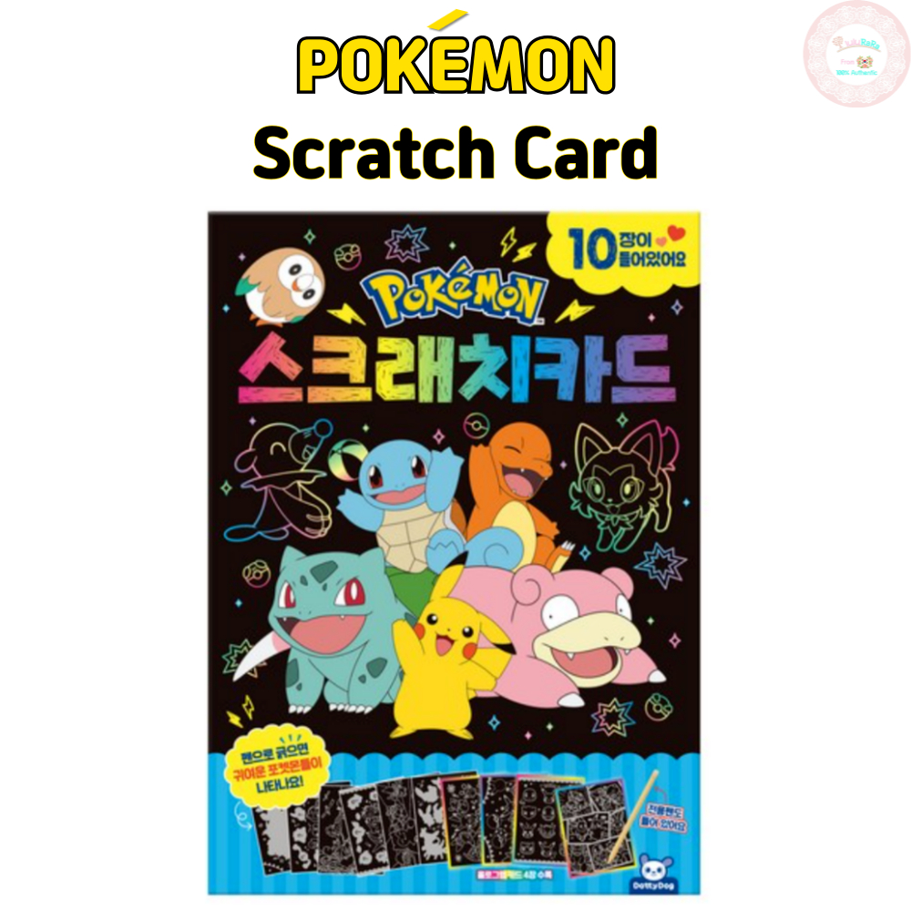 Pokémon Scratch Card Pokemon Kids Scratch Notebook Goodie Bag Scratch ...