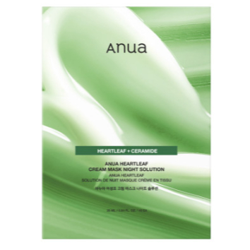 Anua Heartleaf Cream Mask Night Solution Pack Set 27ml 5ea, 10ea ...