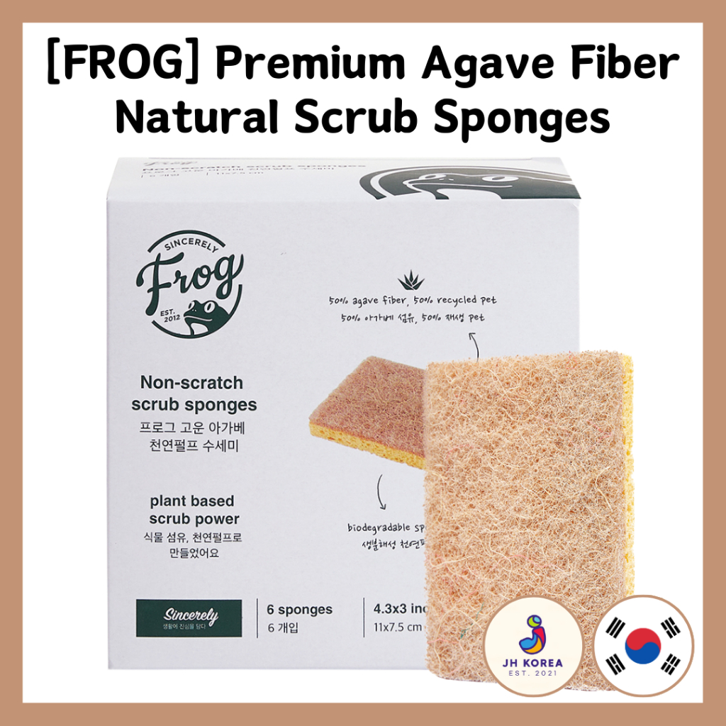 Premium Agave Fiber Natural Scrub Sponges / From Korea | Shopee Philippines
