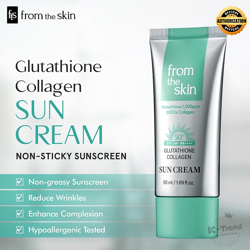 From The Skin Korean Glutathione Collagen Sunscreen Sunblock 50ml SPF ...